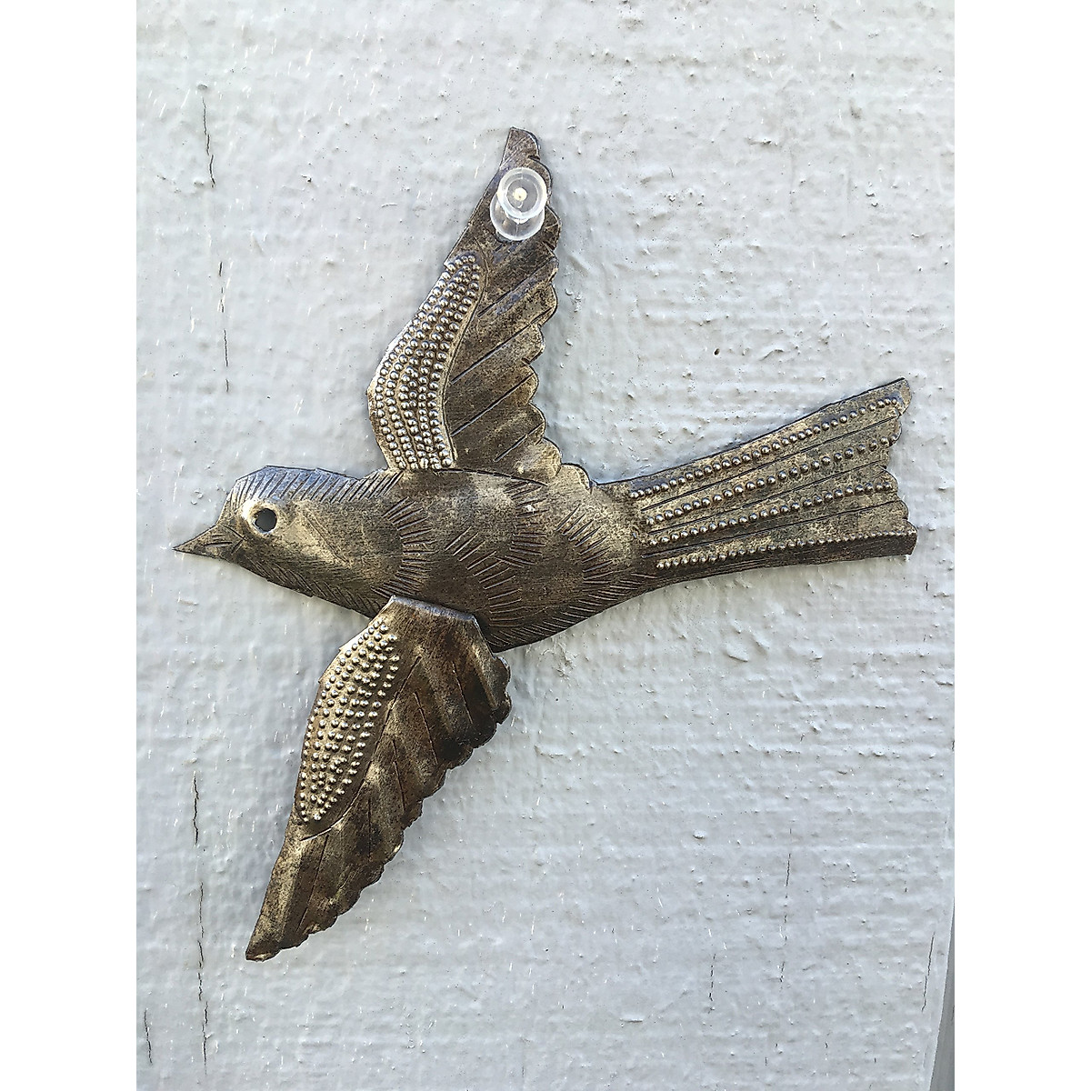 It's Cactus Small Metal Accent Bird, Decorative Wall Hanging Figurine, Bird Lovers Collectible Statues, Fall Decor, Garden Nature Theme 5 In. x 4.5 In.