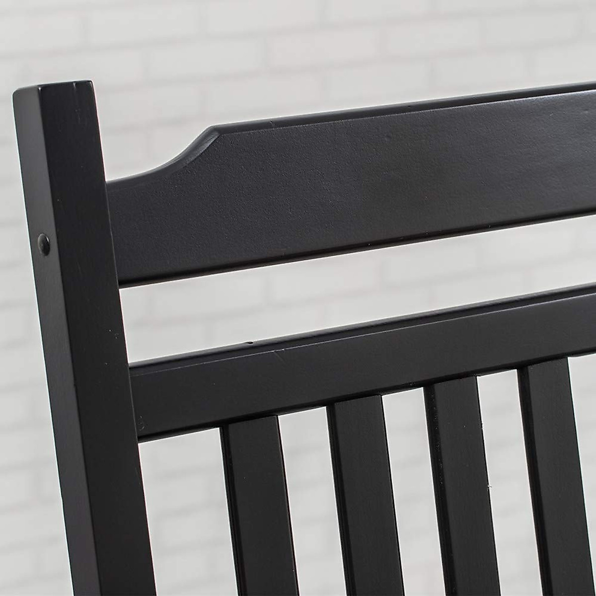 BplusZ KD-30B Wooden Rocking Chair Outdoor Rocker for Porch Patio Lawn Indoor Classic Arm Chairs Black,1 Chair