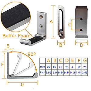 Yiaizhuo 6 Foldable Hooks, Folding Coat Hooks, Wall Mount, Wall Bracket for Coats Towel Bags Hats Gadget Headphone Fitness Equipment Heavy Duty Aluminum Alloy Gold