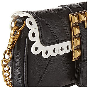 Betsey Johnson Buckle Up Convertible Clutch, Black