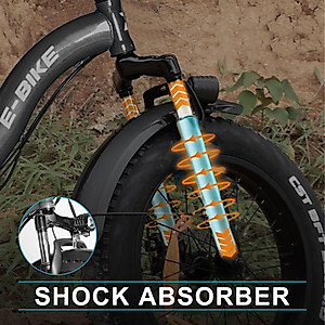 AIWARGOD Folding Electric Bike for Adults, 750W Electric Bicycle with 36V 22.5Ah Dual Removable Battery, 20" Fat Tire Foldable ebike with 7-Speed Gears, 30MPH Step Through Ebike