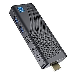 Mini PC Stick Intel Celeron N4000 (Up to 2.6GHz) Windows 10 Pro Mini Computer Stick 4GB DDR4 64GB eMMC Micro Desktop Small Form Factor PC Supports 4K HDMI, 2.4G/5G WiFi, Bluetooth 4.2, Auto Power On