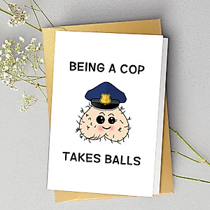 Spercy Funny Police Academy Graduation Card, Police Graduation Card, Police Officer Congratulation Card