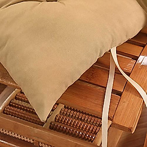 Lee My Rocking Chair Cushion, Solid Color High Back Patio Chair Cushion, Replacement Cushion, Indoor Non-Slip Seat with Ties, Bedroom Balcony Garden Recliner Cushion