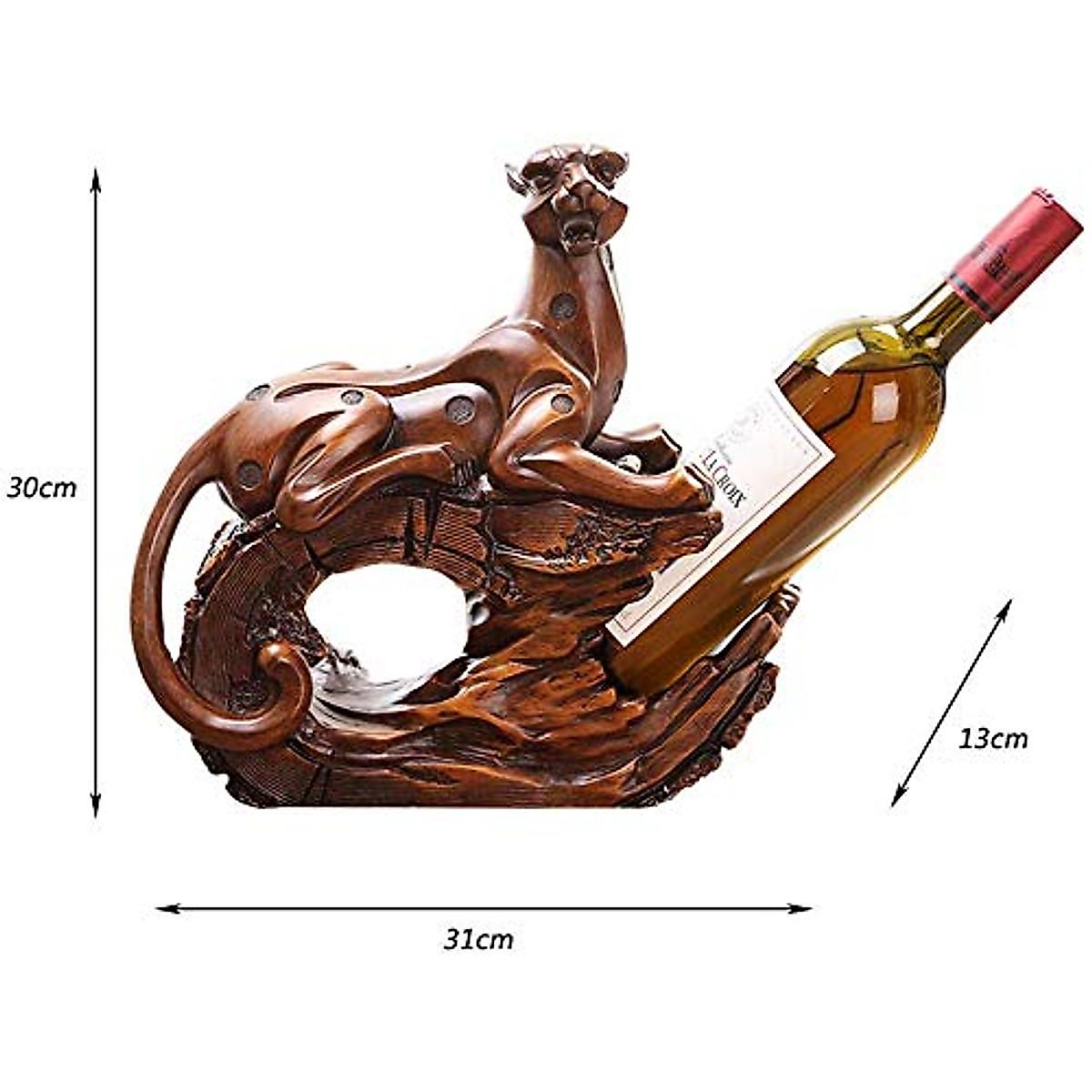 PIBM Stylish Simplicity Wine Racks Free Standing Decor,Retro Resin Craft,Animal Ornament Statue,Wine Racks Floor,Fashion Home Decor Centerpiece(31 * 13 * 30Cm)
