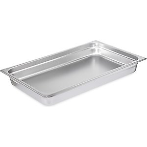 Carlisle FoodService Products Durapan Stainless Steel Steam Table Pan, Commercial Food Pan, Chafing Pan with Spoonable Corners for Catering, Buffets, Restaurants, 9.2 Quarts, Silver
