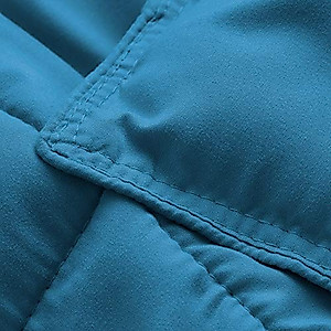 3 PC Comforter Set -Queen ( 88'' x 88'' ) Extra Long - Goose Down Alternative - Ultra-Soft - Premium 1000 Series - All Season Warmth Medium Blue