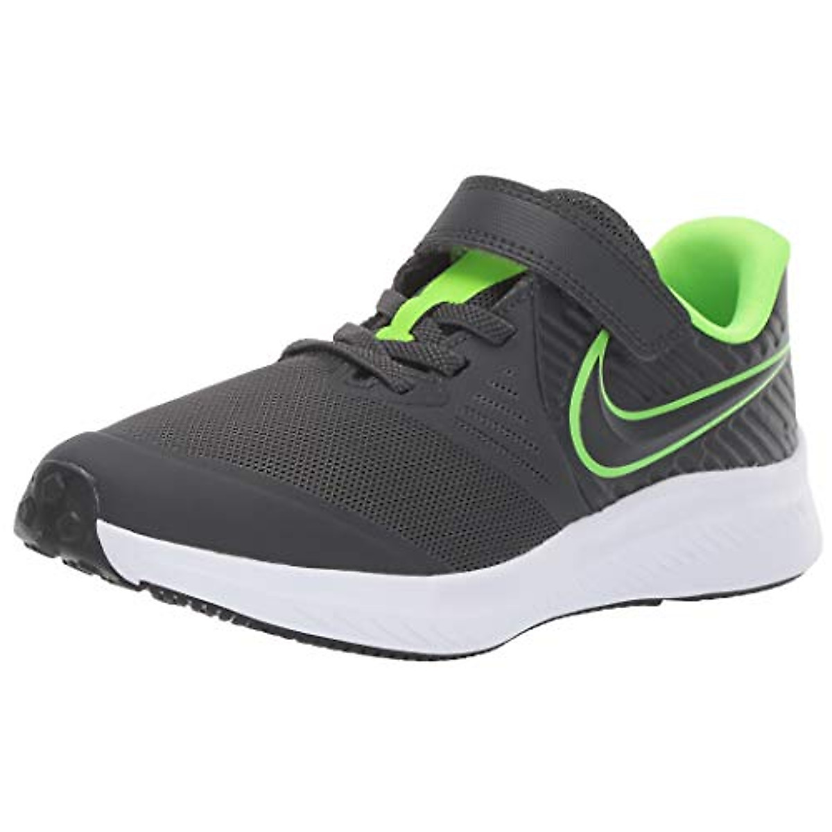 Nike Unisex-Child Star Runner 2 (PSV) Sneaker, Anthracite/Electric Green-White, 2Y Child US Little Kid