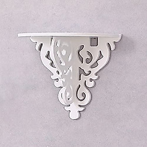 Zerodeko 2pcs Wall Floating Shelves Flower Pot Wall-Mounted Storage Rack Decorative Display Wall Organizer for Bedroom Nursery Living Room Wall Decor White