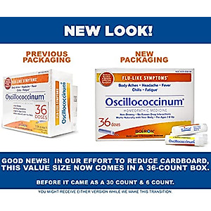 Boiron Oscillococcinum Homeopathic Medicine for flu-Like Symptoms, White, 36 Count