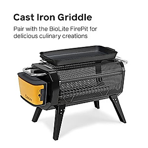 BioLite, Cast Iron Outdoor Griddle for FirePit, Pre-Seasoned, Durable and Non-Stick