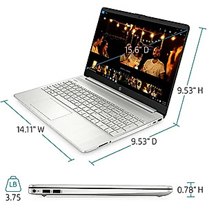 HP 15 15.6" HD Business Laptop Computer [Windows 11 Pro], Octa-Core AMD Ryzen 7 5700U (Beat Beats i7-10510U), 64GB RAM, 1TB PCIe SSD, Numeric Keypad, Wi-Fi 6, HDMI, USB, Long Battery Life, w/Battery