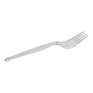 Dixie 7.13" Heavy-Weight Polystyrene Plastic Fork by GP PRO (Georgia-Pacific); Clear; FH017 ; Case of 1;000