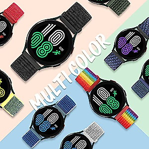 AVOD 20mm Nylon Sport Quick Release Bands Compatible with Samsung Galaxy Watch 5/4 40mm 44mm/Galaxy Watch 5 Pro/Galaxy Watch 42mm Bands/Active2 44mm 40mm/Garmin vivoactive3/Forerunner 645