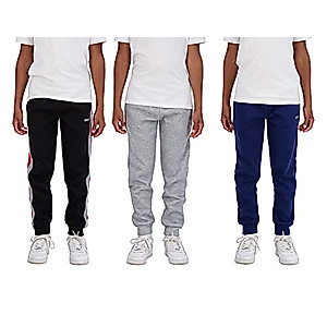 Hind Boys Sweatpants 3-Pack – Athletic Fleece and Tricot Jogger Pants with Pockets, Casual & Sportswear, Comfortable Youth Sweatpants for Everyday Wear, Activewear for Running, Gym, or Lounging