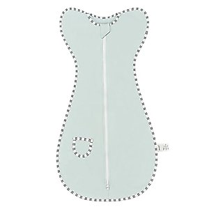 ZIGJOY Baby Transition Swaddle Sack, Snug Fit Arms Up Swaddle with 2-Way Zipper, 100% Cotton Self-Soothing Sleep Sack for Better Sleep, 1.0 TOG, Mint Green, 3-6 Months