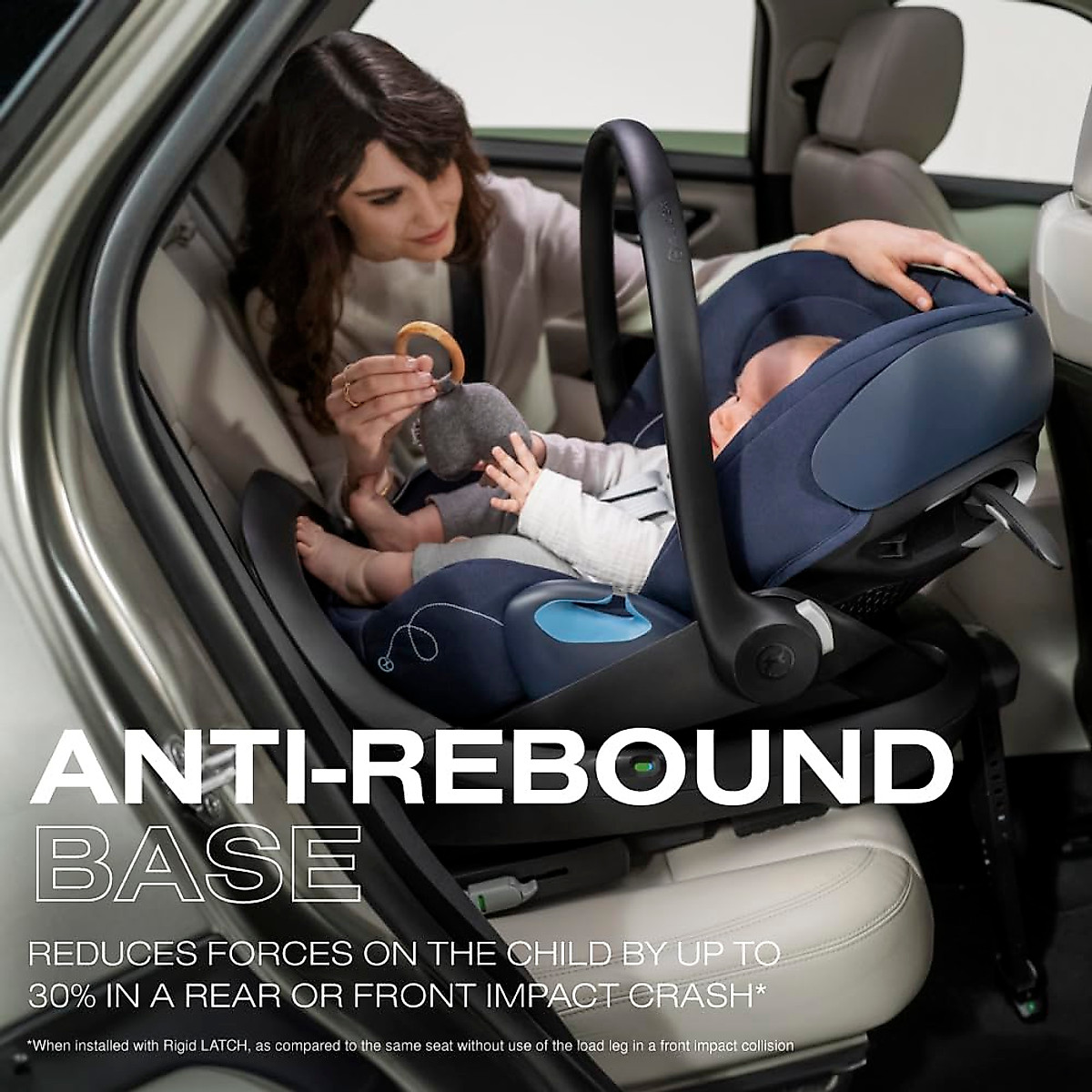 Cybex Cloud G Lux Comfort Extend Infant Car Seat with Anti-Rebound Base, Load Leg, Linear Side Impact Protection, Latch Install, Ergonomic Full Recline, Extended Leg Rest, Ocean Blue