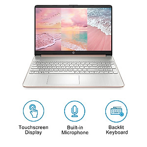 HP 15.6" Touchscreen Laptop with Backlit Keyboard, 15.6-inch HD Touchscreen Display, AMD Dual-core Processor, AMD Radeon Graphics, Thin & Portable, Windows 10 Home(8GB RAM | 256GB SSD)