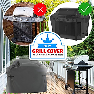 Cbiumpro 58 Inch Grill Cover for Outdoor Grill, Durable Weatherproof BBQ Covers for Outside Weber Spirit E-210, E-310, E-315, E-330, E-335, S-315, Char-Broil, Brinkmann, Nexgrill (2-5 Burner)