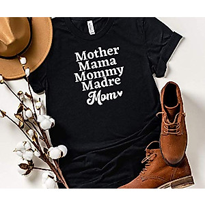 Cute Mom Shirts with Saying, Mother Mommy Mama Shirt for Women, Mom Life Tshirt, Girl Mama Gifts, Mother of Boys, Momma Bear, Birthday Gifts for Mom, Mother's Day Gift. Cute Mom Shirts.