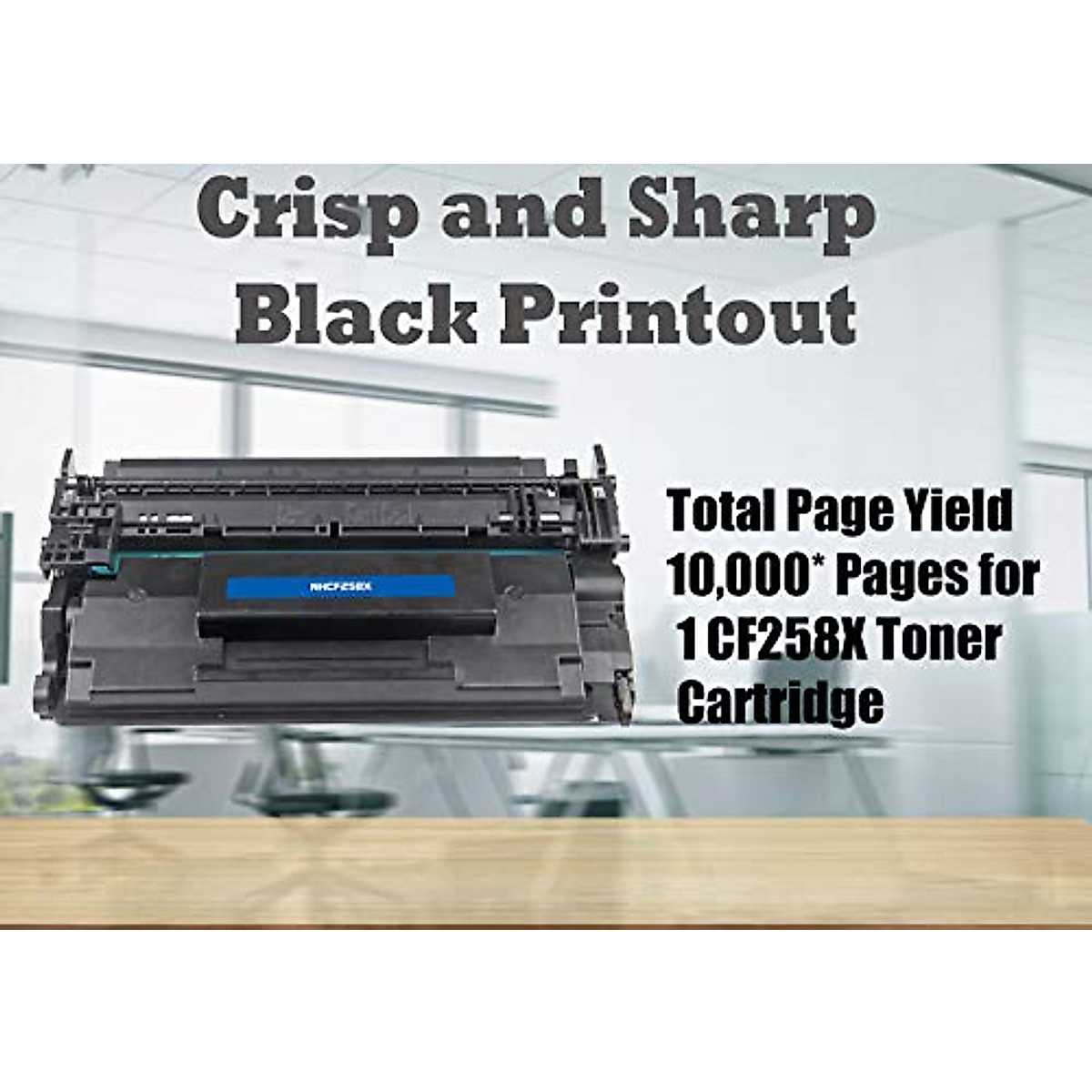 (1-Pack) Compatible for HP 58X Toner Cartridge CF 258X CF258X High Yield (Without Chip) for HP Laser Jet Pro M404n M404dn M404dw MFP M428fdw Printer, Sold by 4Benefit