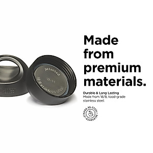 Klean Kanteen Wide Loop Cap, Leak Proof Wide Mouth Stainless Steel Interior Cap