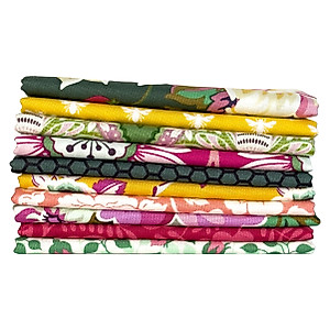 Local Honey Fat Quarter Bundle #2 (10 pieces) by Heather Bailey for Figo Fabrics 18 x 21 inches (45.72 cm x 53.34 cm) fabric cuts