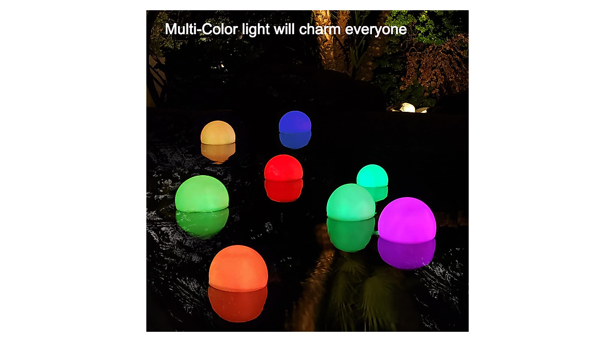 Vibrant Floating Pool Light Balls - RGB Color Changing