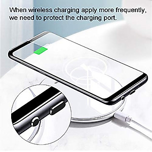 VIWIEU USB Type C Dust Plugs Charging Port Cover Caps with Earphone Jack Pin and Cable Protectors 2 Pack Compatible with Samsung Galaxy S22/S21/S20+ Ultra/Z Flip 4/Z Fold 4, Pixel 6a OnePlus 10T Black