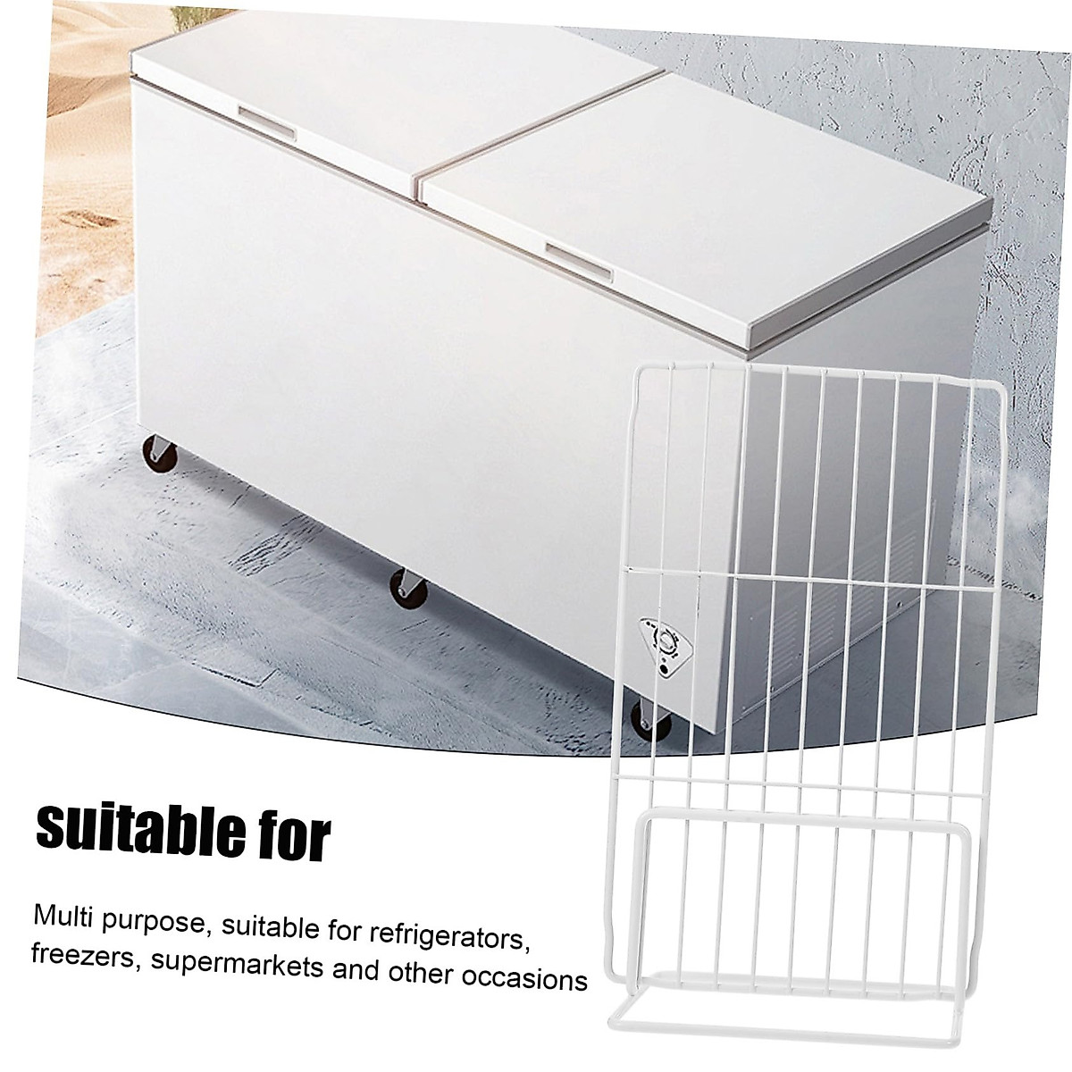 MOLUCKFU 2pcs Deep Freezer Dividers for Chest Freezer Wire Separator Mesh Shelf Organizer Storage Separators