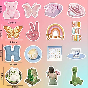 640PCS Aesthetic Stickers,VSCO Stickers Aesthetic for Water Bottles,Vinyl Waterproof Laptop Stickers,Skateboard Computer Phone Decals for Girls Teens