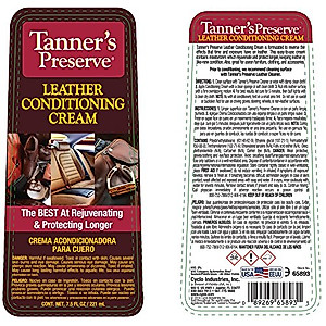 Tanner's Preserve Leather Conditioning Cream - 7.5 Fl Oz - Easy-to-Use Formula Safely Cleans Leather and Restores Supple and Rich Luster - Made Without Harsh Chemicals or Ingredients