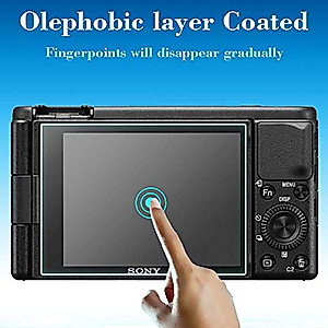 ULBTER ZV1 Screen Protector Appliable for Sony ZV-1 Camera & Hot Shoe Cover 0.3mm 9H Hardness Tempered Glass Cover Anti-Scrach Anti-Fingerprint Anti-Dust Anti-Bubble [3+2 Pack]
