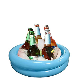 Topwon Inflatable Swimming Pool for Fishing Magnetic Toys Floating Fishing Game, Sand Tray, Outdoor Party Food Tray - Inflatable Pond