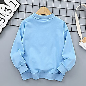 Infant Toddler Baby Boy Girl Sweatshirt Pullover Hooded Pocket Warm Casual Cold Weather Sweatshirt Newborn Sweatshirts Blue