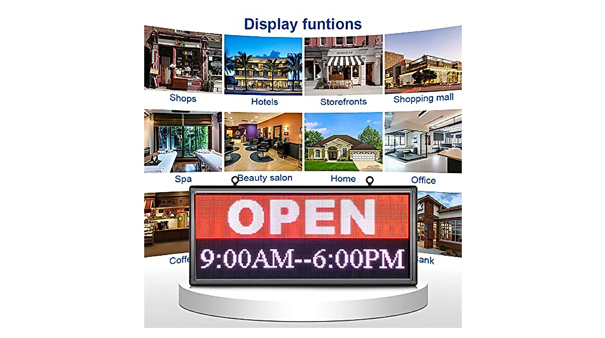 Color Trade P6 Outdoor LED Sign - Full Color, High-Res 40x18 Inches