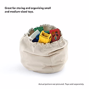 Stokke MuTable Cotton Bag, Dinosaurs - Toy Storage Bag for Small to Medium-Sized Toys - Made of Soft Cotton - Lightweight, Easy to Carry