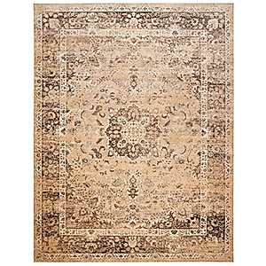 SAFAVIEH Vintage Collection 10' x 14' Warm Beige VTG113 Oriental Medallion Distressed Premium Viscose Area Rug