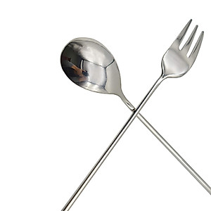 Maydahui 6PCS Cat Fish Spoon and Fork Cute Coffee Animal Spork 5.8 inch 18/10（304）Stainless Steel Teaspoon Dessert Drink Sugar Spoons Fruit Forks Tableware