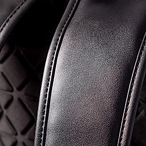 WAYWARDSON Vegan Leather Men’s Backpack Travel Bag for Business Trips and Excursions Back Strap and Laptop Sleeve Included (Black and White)