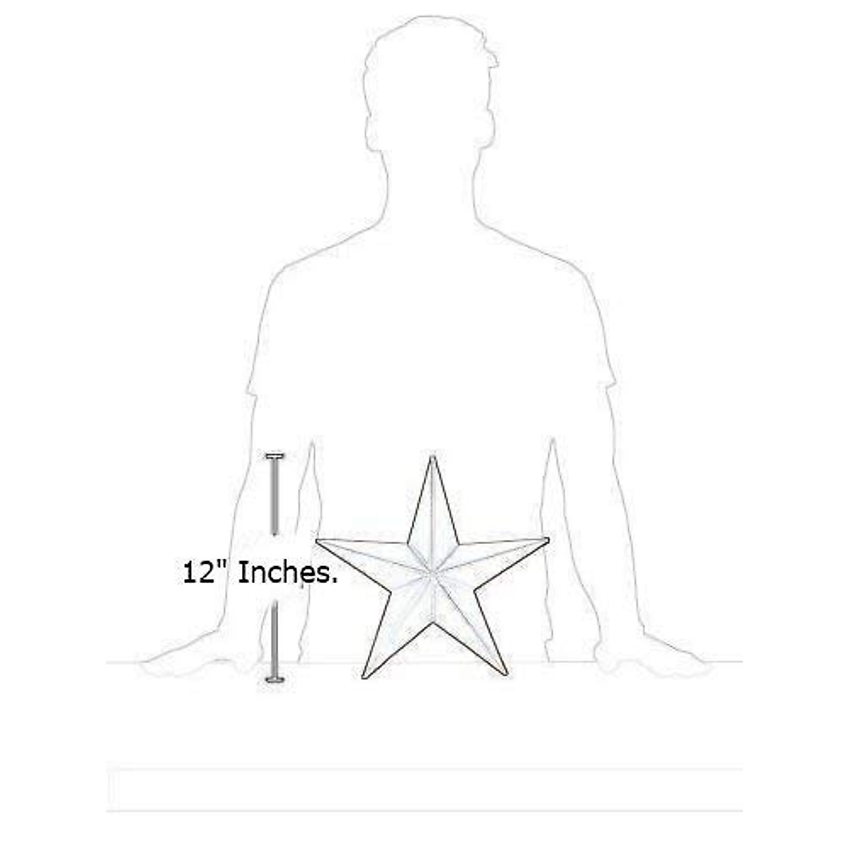 Bellaa 22052 Metal Stars Wall Decor 12 inch Set of 3 Celtic Patio Garden Outdoor