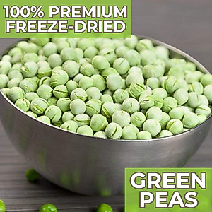 Nutristore Freeze Dried Green Peas | Vegetables for Healthy Snack or Long Term Storage | Emergency Survival Canned Food Supply | Bulk #10 Can Veggies | 25 Year Shelf Life | 20 Servings, 18.3 oz