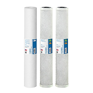 FILTER-SET-LITE US MADE Commercial Grade Replacement Pre-Filter Set for Light Commercial Reverse Osmosis Water Filter System Stage 1, 2&3