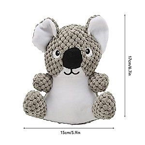 Dog Squeaky Plush Toy, Simulation Koala Shape Bite Resistant Washable Stuffed Pet Toy, Dog Chew Toys for Teeth Grinding Relieving Boredom Small Medium Dogs Pet Supplies
