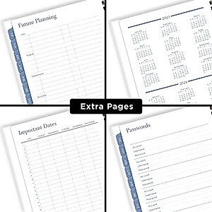 Mead 2023-2024 Academic Planner, Weekly & Monthly, 8-1/2" x 11", Large, Monthly Tabs, Pocket, Flexible Cover, Customizable, Caprice, Yellow Floral (1319A-901A)