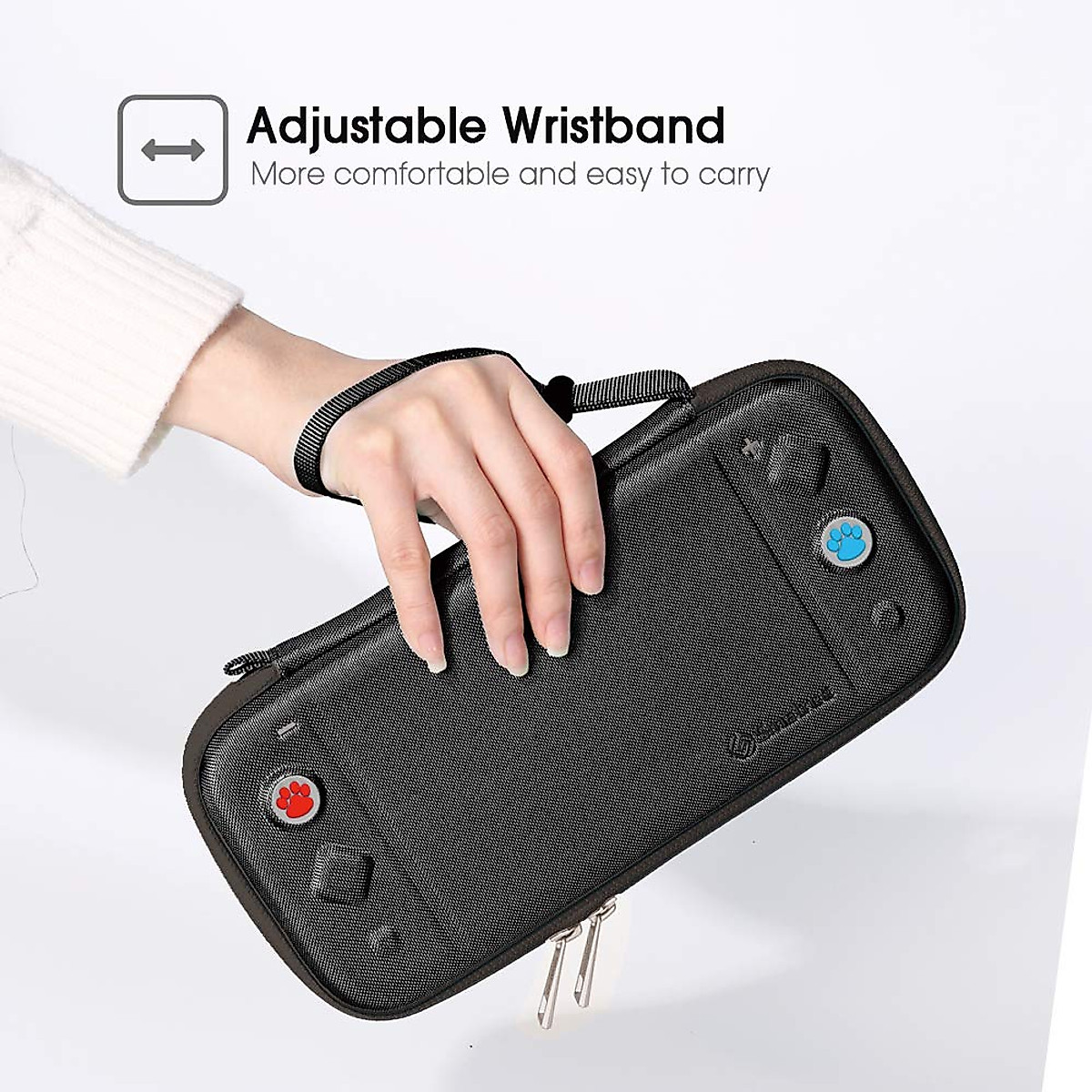 Smatree Hard Shell Carry Case for Nintendo Switch with 10 Game Cartridges, Protective Storage Case for Travel（Black）