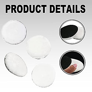 Utoolmart 4" Wool Polishing Pad Hook and Loop Buffing Wheel for Car Auto Orbital Polisher Buffer 2Pcs