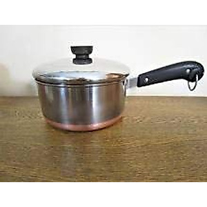 Vintage 1970s USA Made Revere Ware Copper Clad 2 Qt. Saucepan