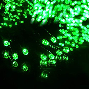 LALAPAO Solar Lights Halloween Outdoor Decor 72ft 200 LED 8 Mode Solar Powered String Lights Waterproof for Indoor Garden Party Patio Home Wedding Lawn Christmas Tree Decorations (Green)