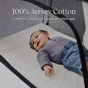 Guava Lotus Travel Crib Sheet | 100% Cotton Fitted Sheet with Manufacturer-Approved Fit | Soft & Breathable Crib Sheet for Your Baby's Comfort | Unisex Sheet for Infants and Toddlers